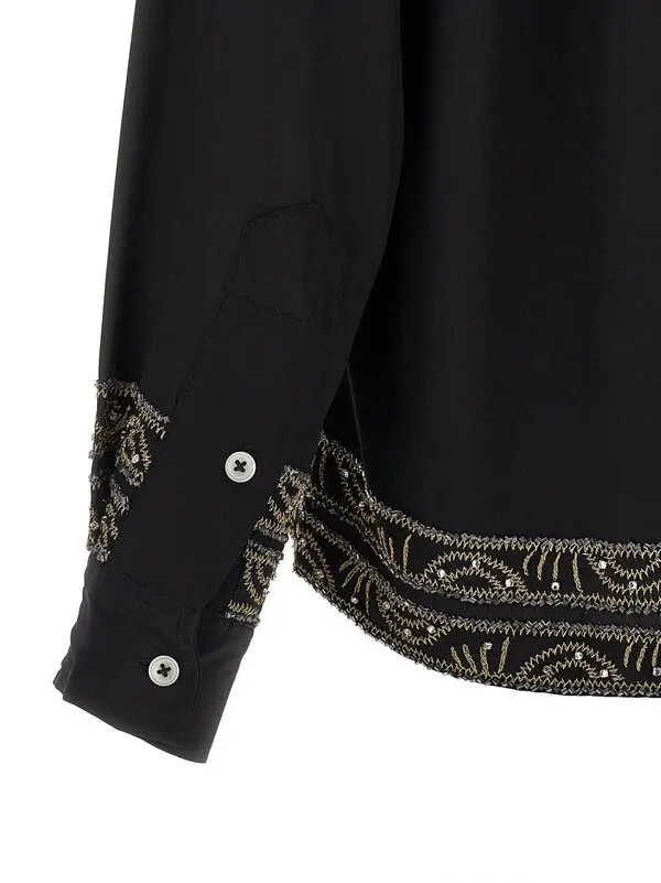 BODE Beaded Epoque Embroidered Shirt