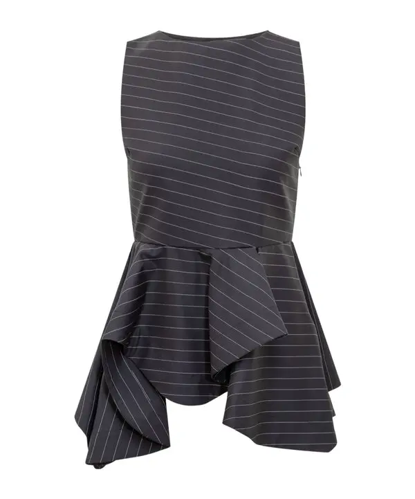 J.W.ANDERSON Pinstriped Peplum Top