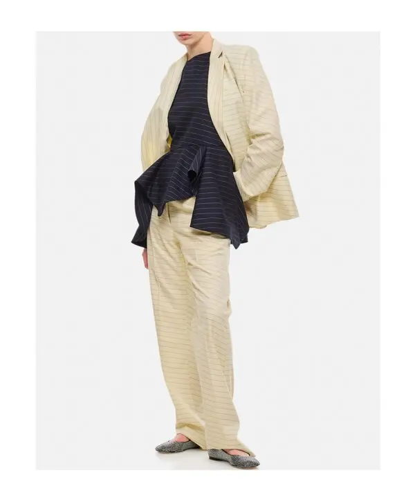 J.W.ANDERSON Pinstriped Peplum Top