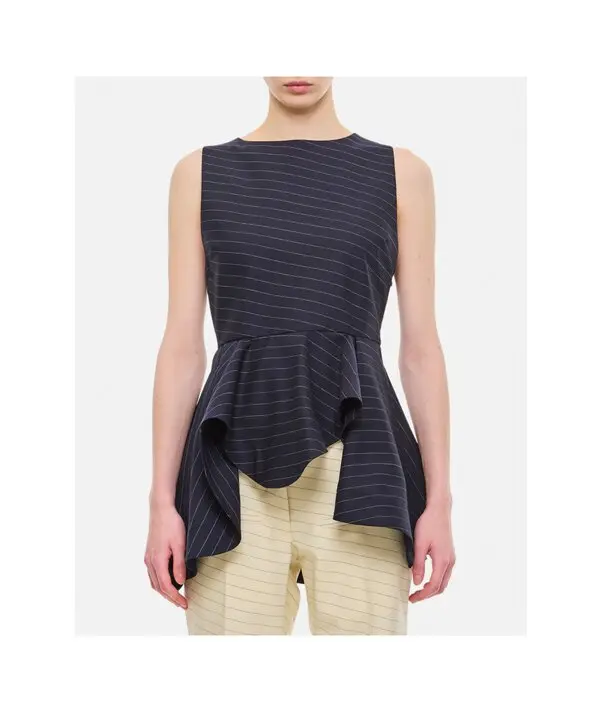 J.W.ANDERSON Pinstriped Peplum Top