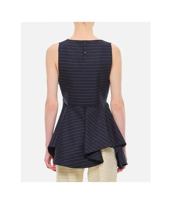 J.W.ANDERSON Pinstriped Peplum Top