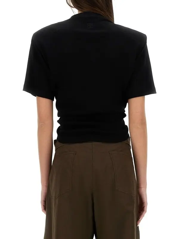 Magda Butrym Knot Detail T-shirt - Black