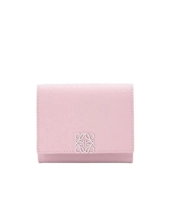 Loewe Anagram Trifold Wallet In Pebble Grained Calfskin - Kaifa