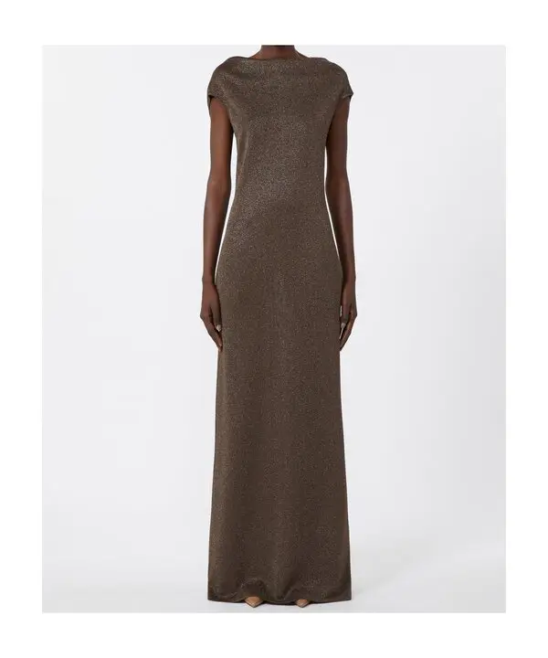 Max Mara Viscose And Lurex Yarn Maxi Dress