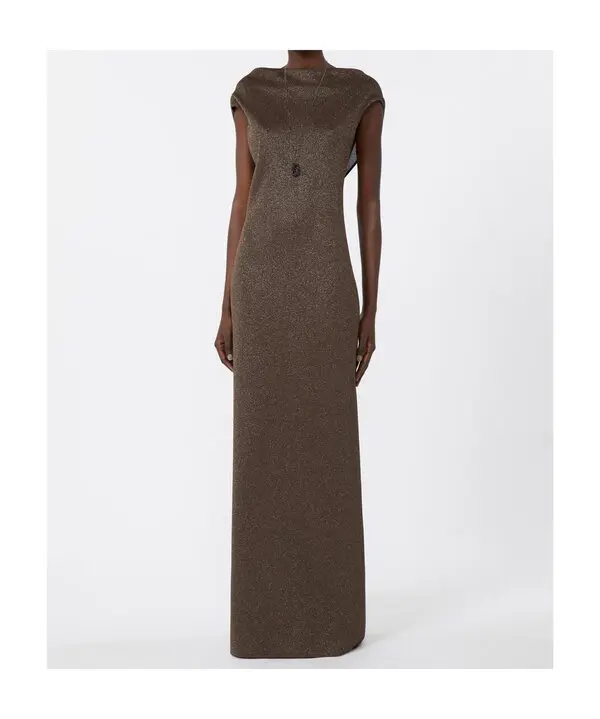 Max Mara Viscose And Lurex Yarn Maxi Dress