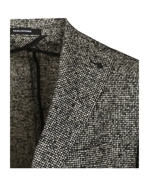Tagliatore Textured Two-button Blazer - Black