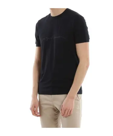 Giorgio Armani Logo Print Crewneck T-shirt - Black