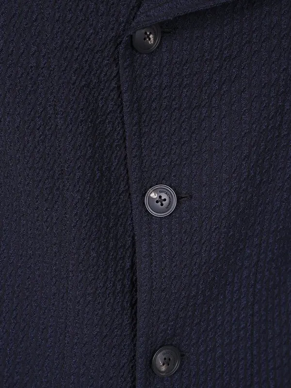 Emporio Armani Textured Wool Jacket - Black