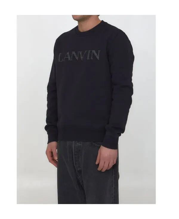 LANVIN Embroidered Logo Crewneck Sweatshirt