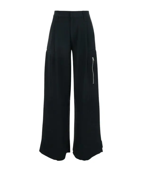 AMI Paris Low-rise Straight Leg Trousers - Black