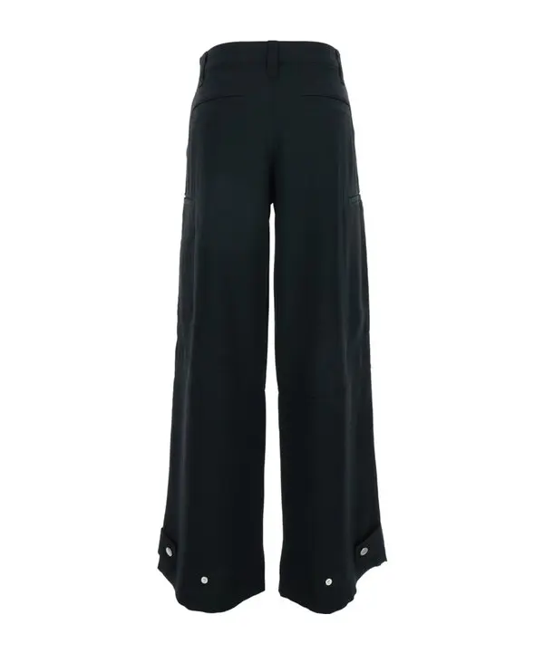 AMI Paris Low-rise Straight Leg Trousers - Black
