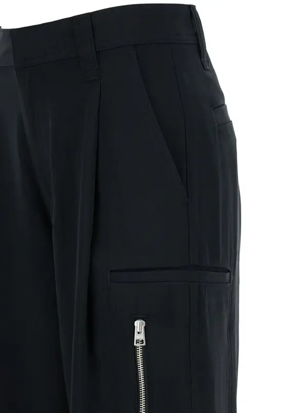 AMI Paris Low-rise Straight Leg Trousers - Black
