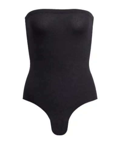 Alaïa Strapless Tube Top Jumpsuit - Black