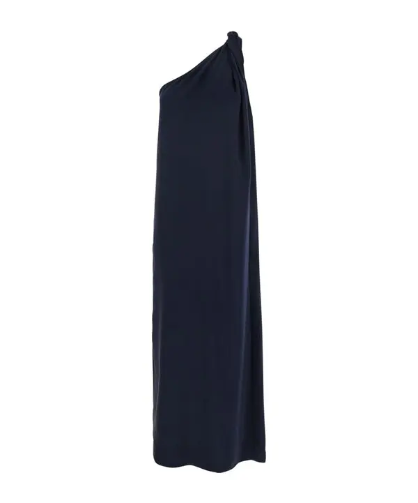 P.a.r.o.s.h One-shoulder Draped Maxi Dress - Blue