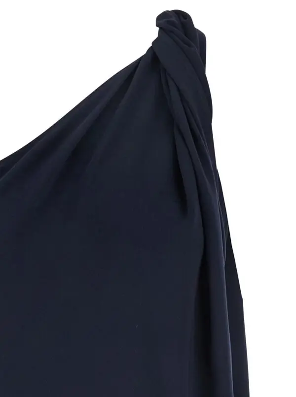 P.a.r.o.s.h One-shoulder Draped Maxi Dress - Blue