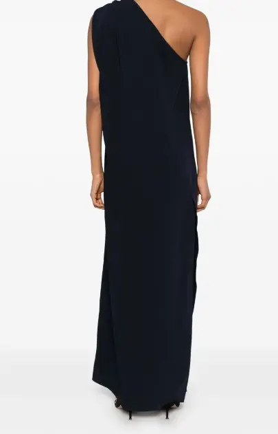 P.a.r.o.s.h One-shoulder Draped Maxi Dress - Blue