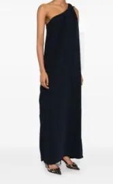P.a.r.o.s.h One-shoulder Draped Maxi Dress - Blue