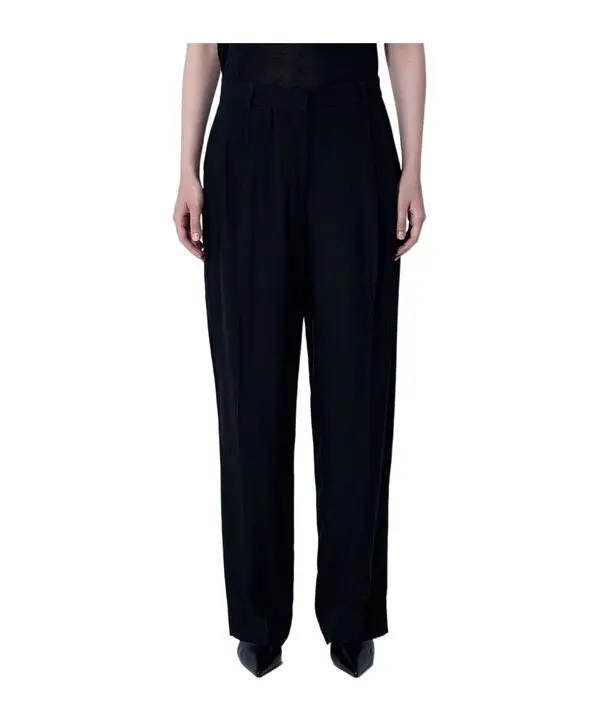 TOTEME Tailored Pressed Crease Trousers - Black