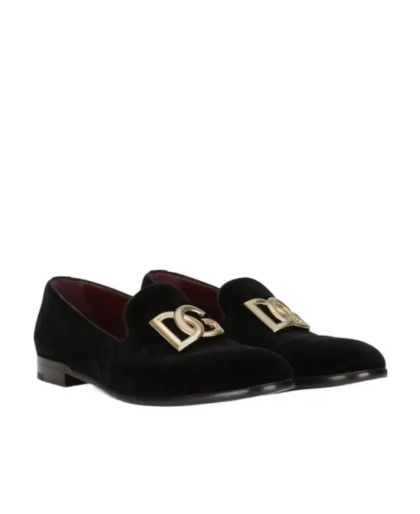 Dolce & Gabbana Dg Logo Plaque Slip-on Loafers