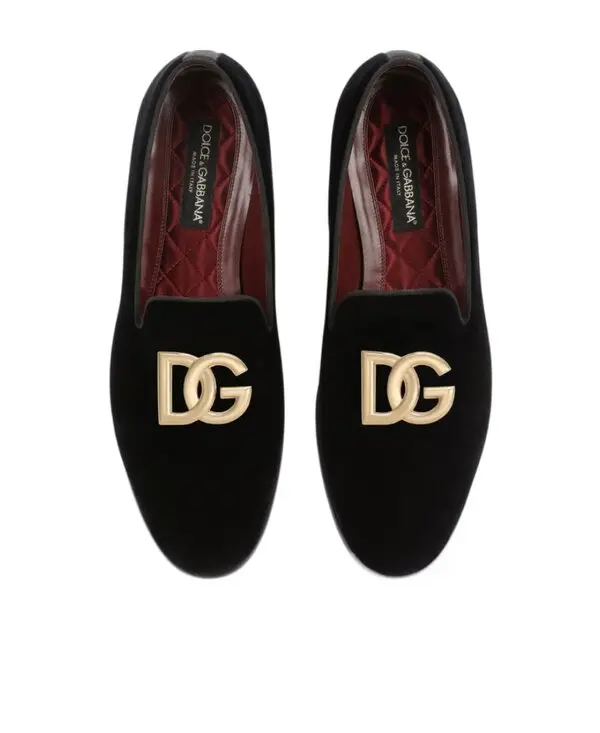 Dolce & Gabbana Dg Logo Plaque Slip-on Loafers