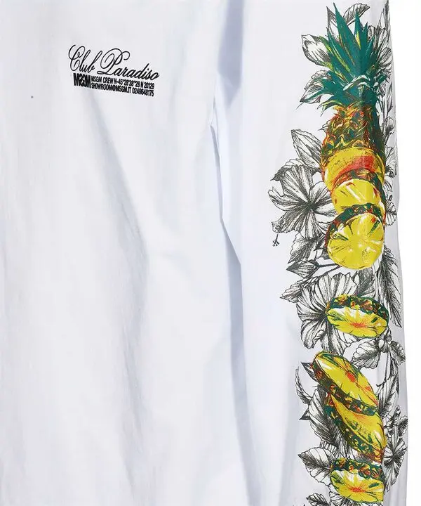 MSGM Club Paradiso Print Long-sleeve T-shirt