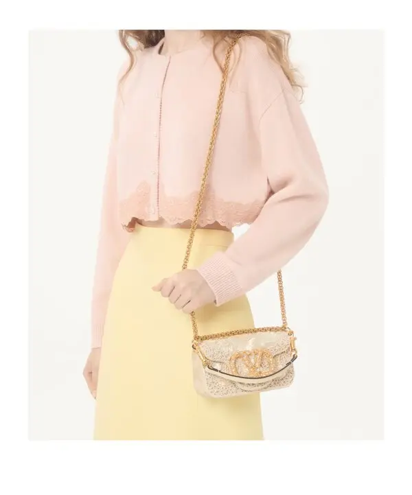 Valentino Garavani Vlogo Embellished Shoulder Bag