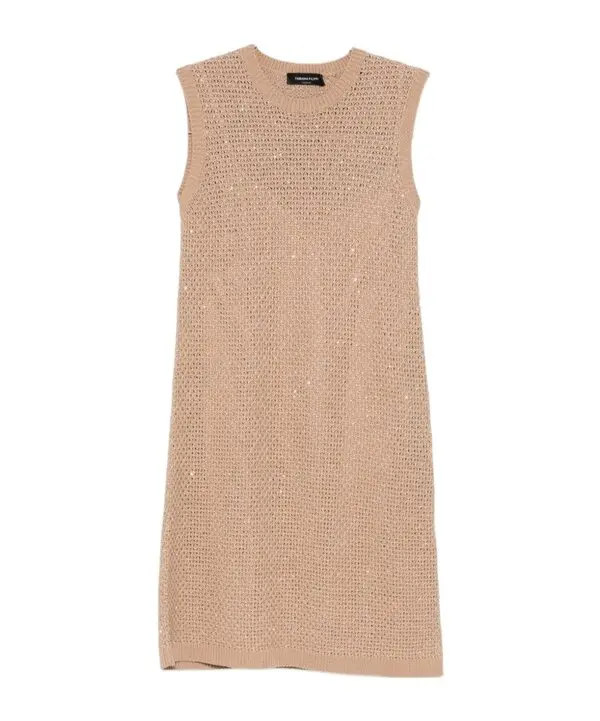 Fabiana Filippi Sleeveless Sequined Knit Dress