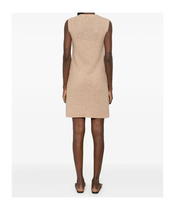 Fabiana Filippi Sleeveless Sequined Knit Dress