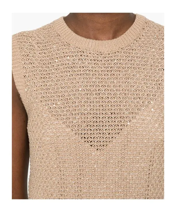 Fabiana Filippi Sleeveless Sequined Knit Dress