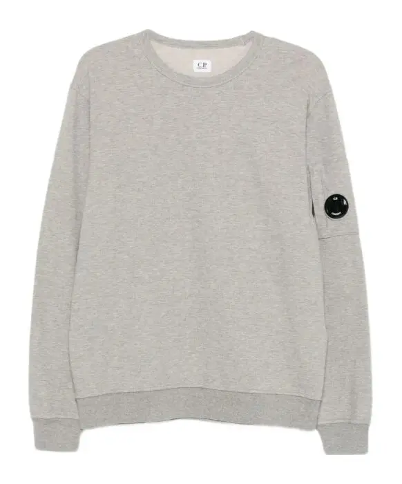 C.P. COMPANY Long-sleeved Crew Neck Sweatshirt - Grey