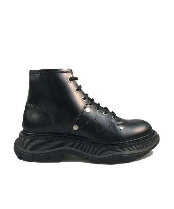 Alexander McQueen Tread Lace-up Boots - Black