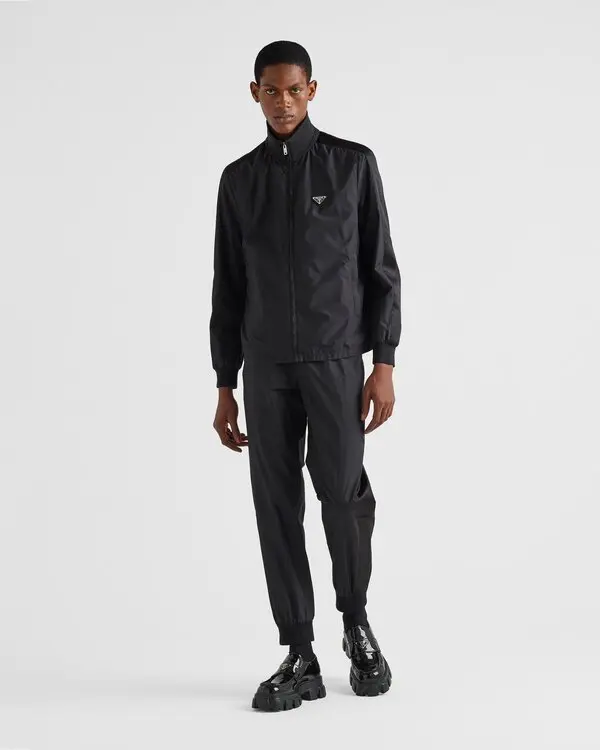 Prada Silk Blend Blouson Jacket - Black