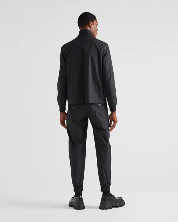 Prada Silk Blend Blouson Jacket - Black