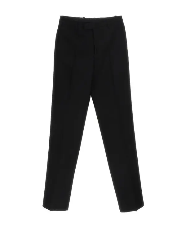 Off-White High Waist Straight Leg Trousers