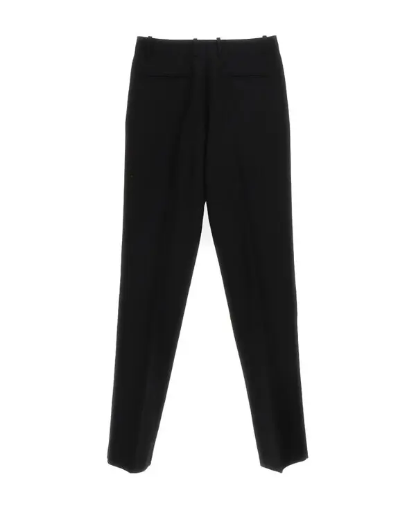 Off-White High Waist Straight Leg Trousers