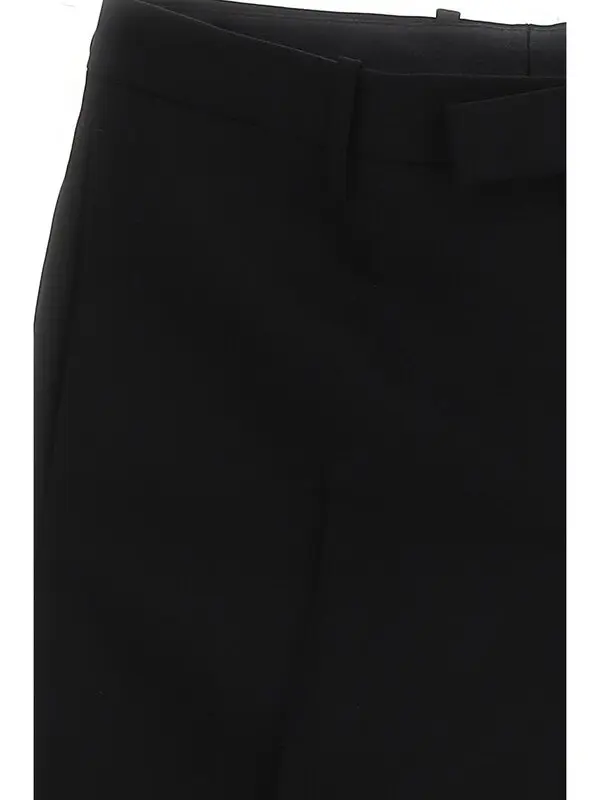 Off-White High Waist Straight Leg Trousers