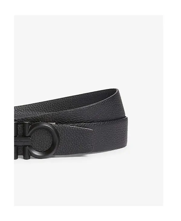 FERRAGAMO Gancini Reversible Belt - Black