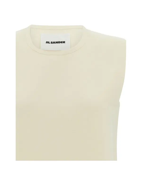 JIL SANDER Crewneck Sleeveless Shift Dress - Nude