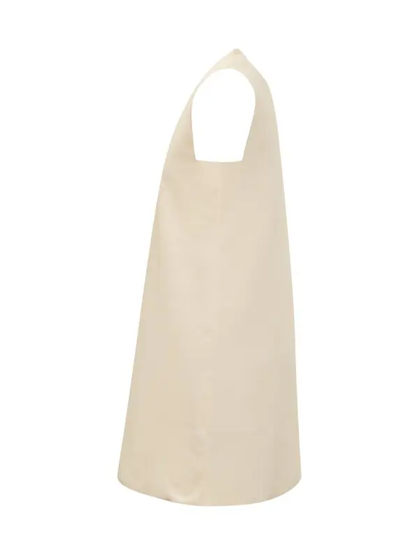 JIL SANDER Crewneck Sleeveless Shift Dress - Nude