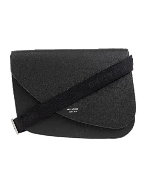 FERRAGAMO Fiamma Shoulder Bag - Black