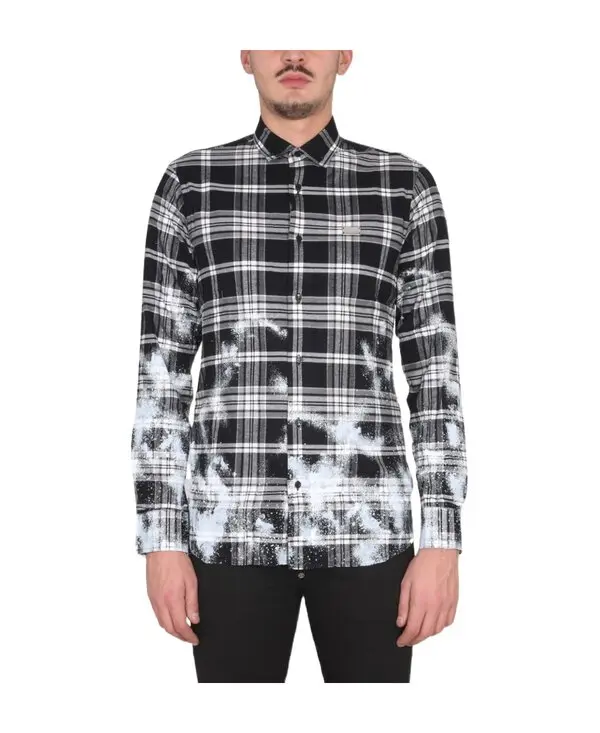 Philipp Plein Gothic Plein Checked Cotton Shirt
