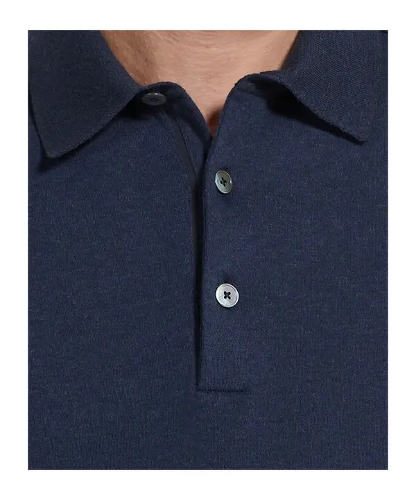 Zegna Long-sleeve Polo Shirt - Dark Blue
