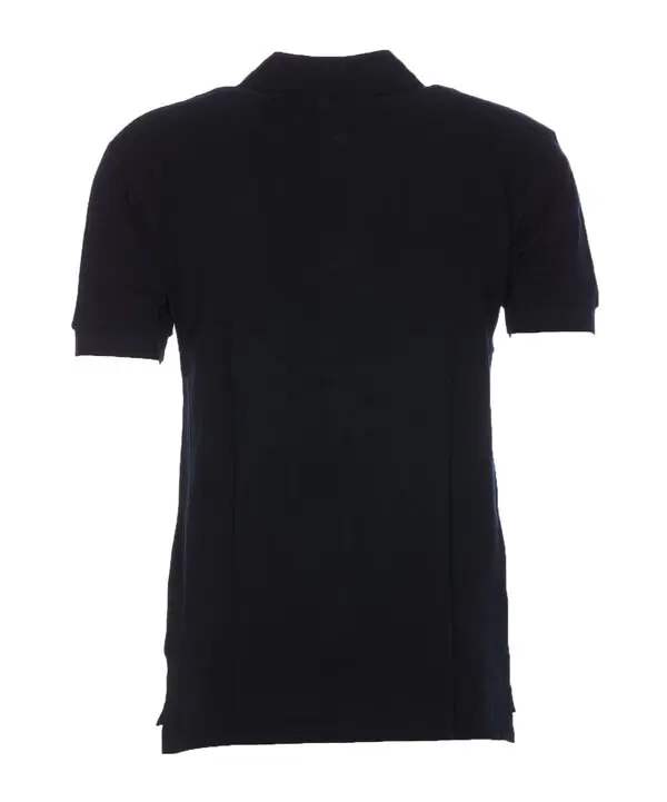 Play Comme Des Garcon Comme Des Garçons Play Heart Embroidered Polo Shirt - Black