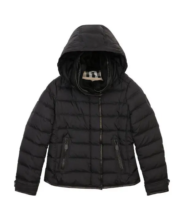 Burberry Hooded Down Jacket With Zip Up