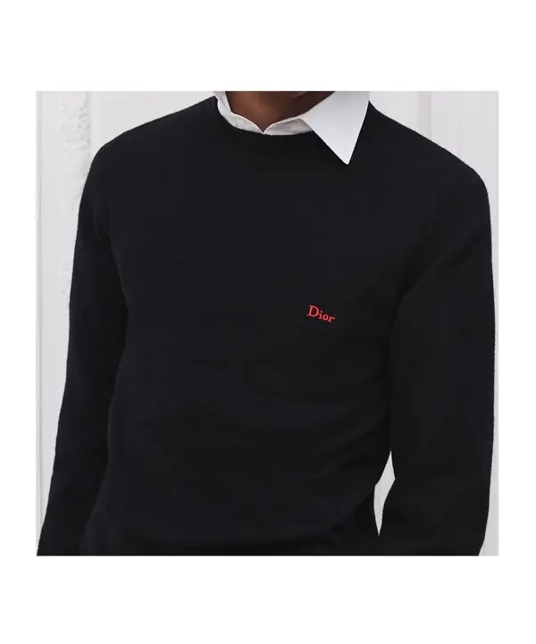 Dior Embroidered Crew Neck Sweater