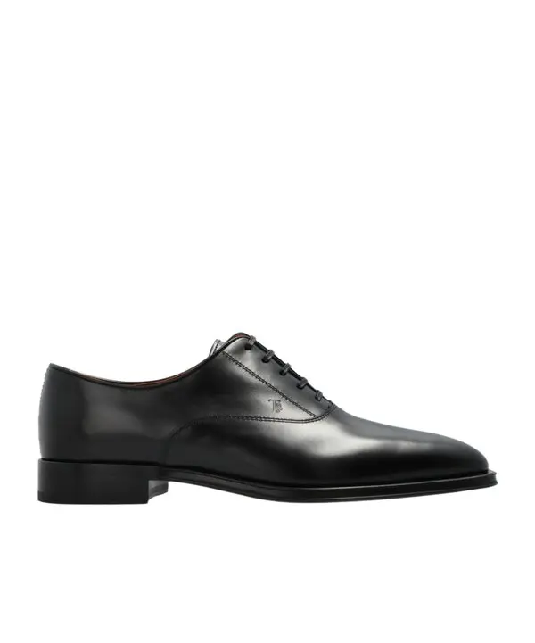 TOD'S Francesina Leather Oxford Shoes - Black
