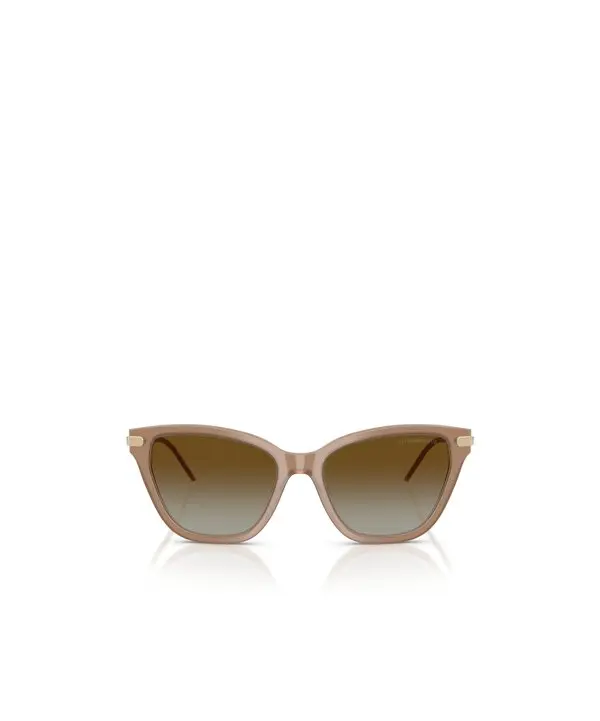 Emporio Armani Full Frame Sunglasses With Logo Detail - Brown
