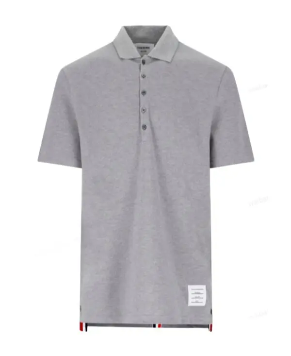 Thom Browne Classic Pique Stripe Relaxed Polo Shirt