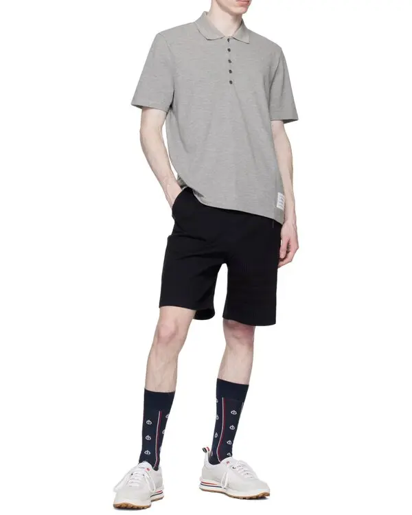 Thom Browne Classic Pique Stripe Relaxed Polo Shirt