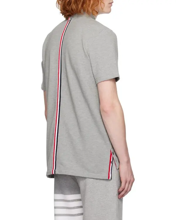 Thom Browne Classic Pique Stripe Relaxed Polo Shirt